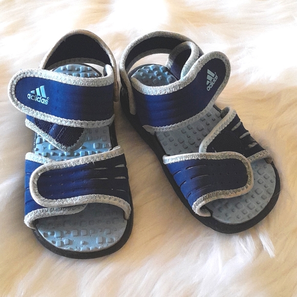adidas | Shoes | Adidas Boys Blue Velcro Sandals Size 9 | Poshmark